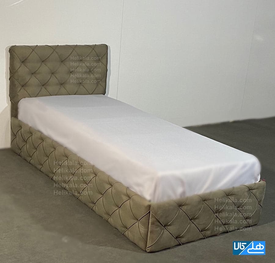 تخت خواب یک نفره تمام چستر طوسی ( لمسه ) - هلی کالا | تخت خواب | تشک ...